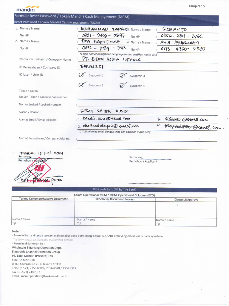 Form Reset Password477 | PDF