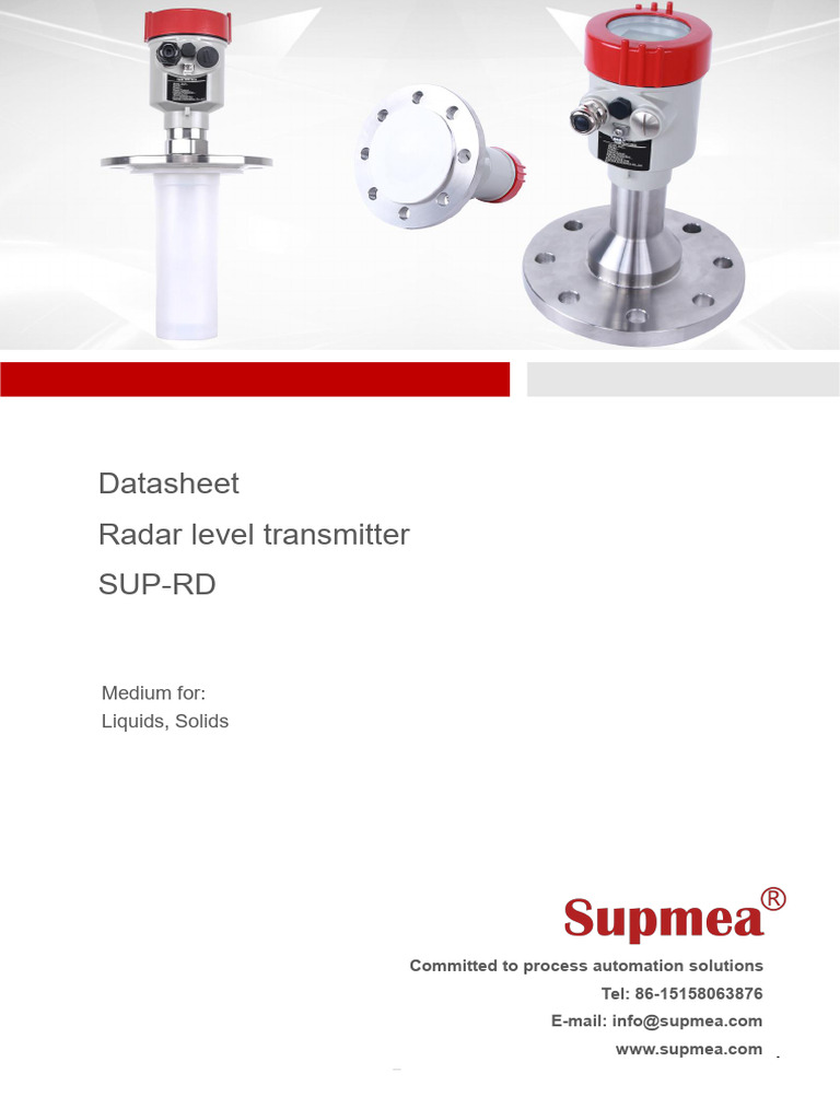 Radar Level Meter User Datasheet | PDF | Radar | Power Supply