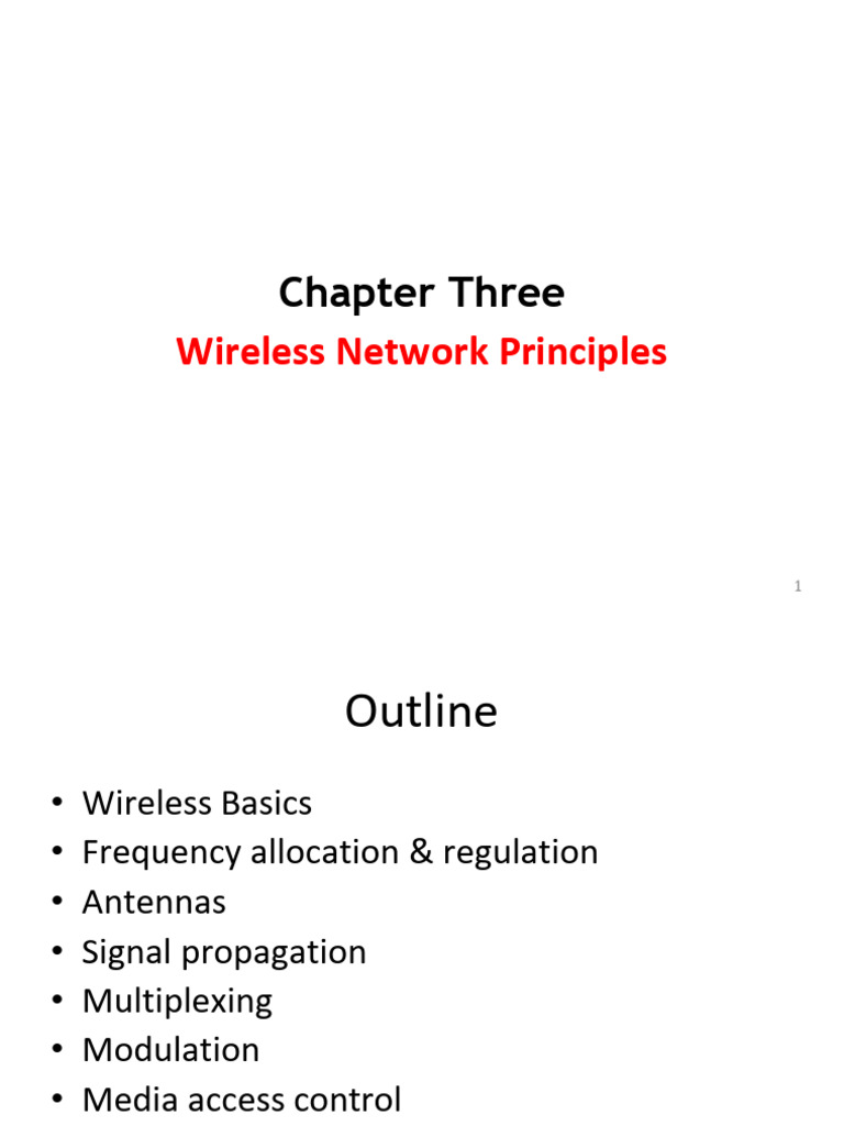 WCMC Chapter 3 - Wireless Network Principles | Download Free PDF | Antenna (Radio) | Radio