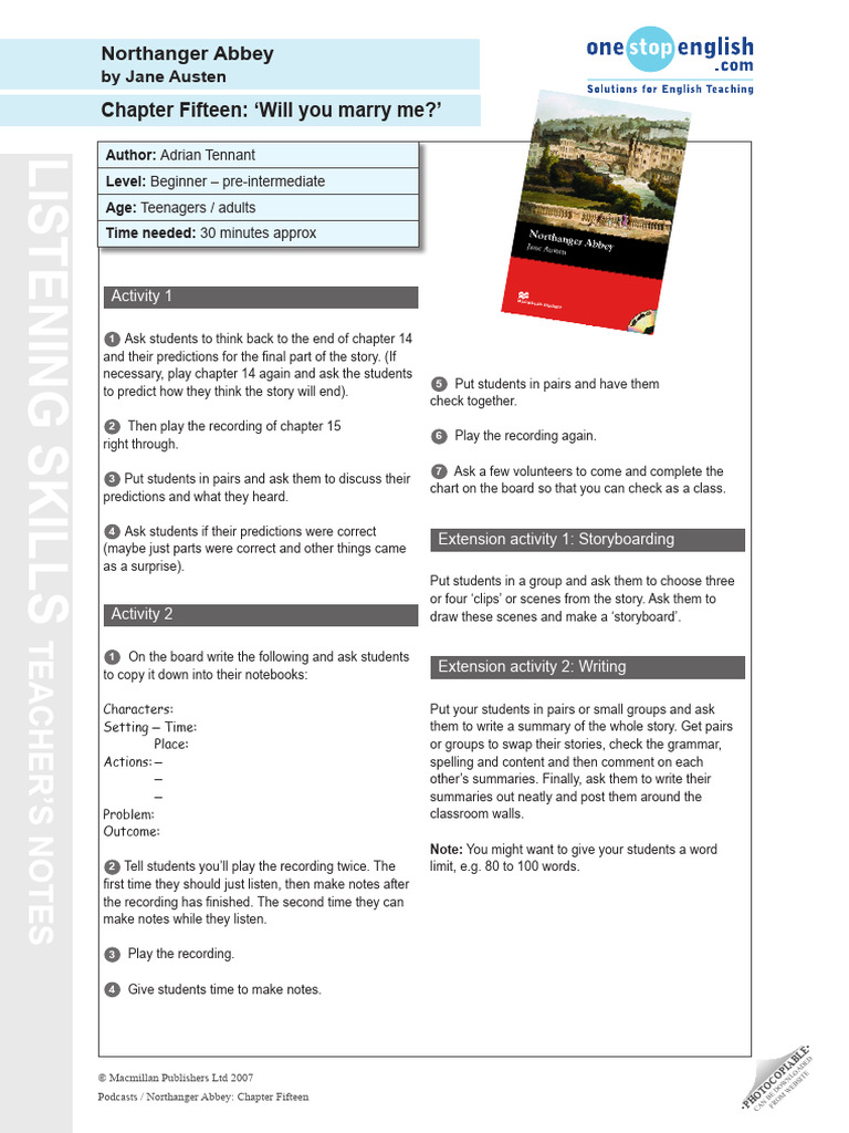 Chapter 15 | PDF | Northanger Abbey