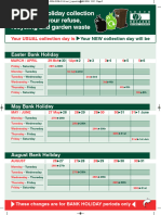 Bin Collection Calendar 2025 | PDF | Waste Management | Waste