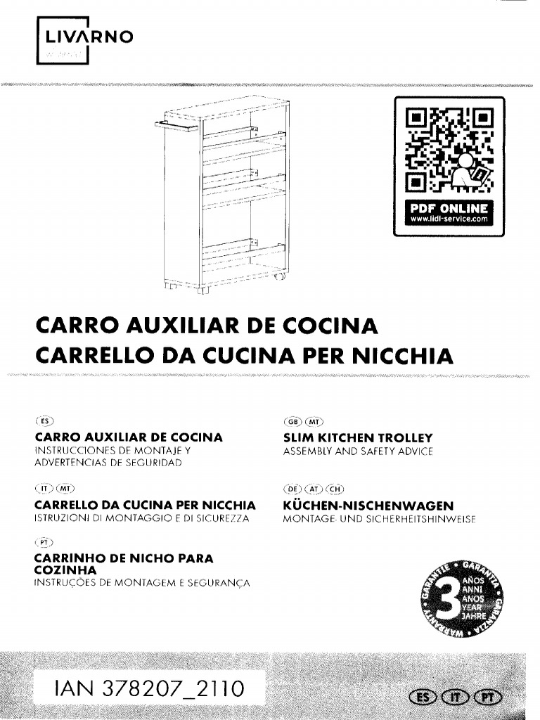 Livarno (LIDL) Carrinho Cozinha | PDF | Embalagem e rotulagem
