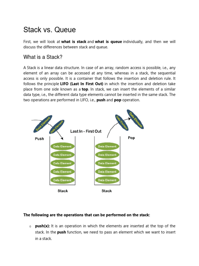 Stack VS Queue L41,42,43 | PDF | Queue (Abstract Data Type ...
