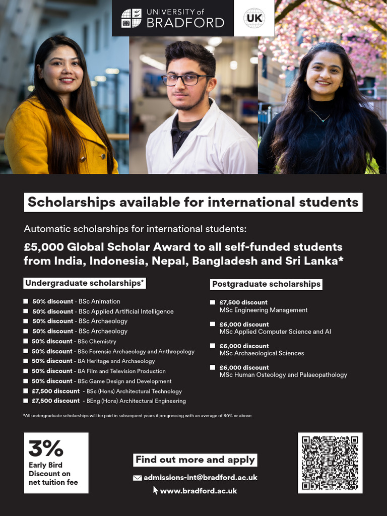 University of Bradford 2024 Scholarships | PDF