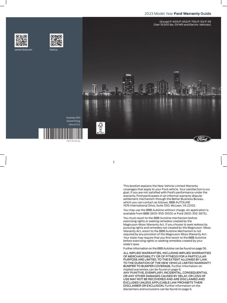 US Ford Car LtTruck Hybrid Warranty Guide 9.5.23 | PDF | Four Wheel ...