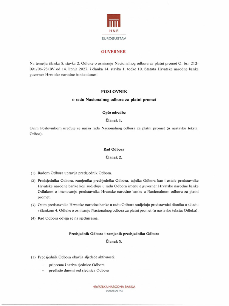 H Poslovnik o Radu NOPPa | PDF