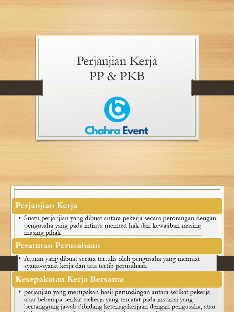 Materi 4 Perjanjian Kerja, PP, PKB 1 | PDF | Bisnis | Pengelolaan Keuangan & Uang