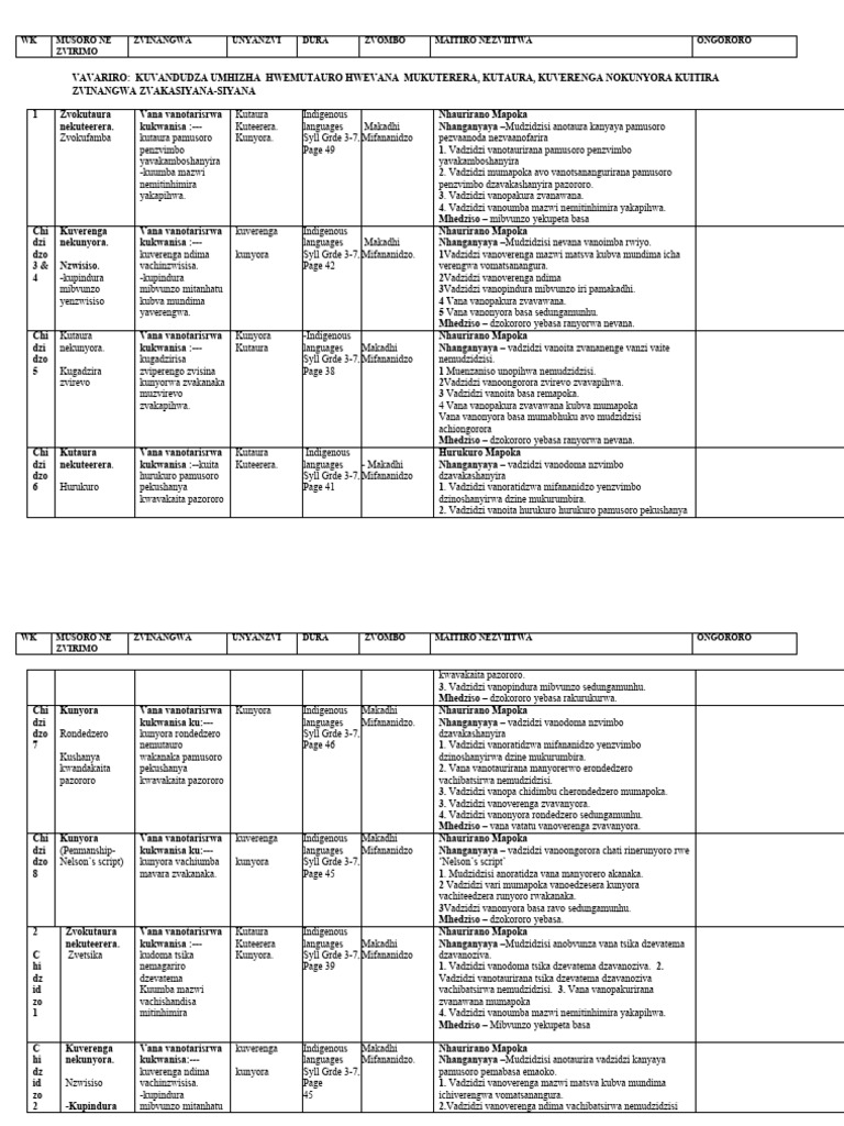 Grade 6 Shona | PDF | Writing