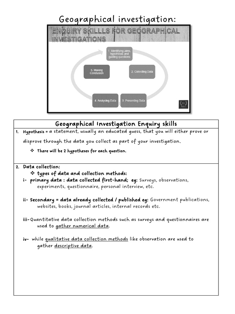 Geographical Investigation | PDF | River | Discharge (Hydrology)