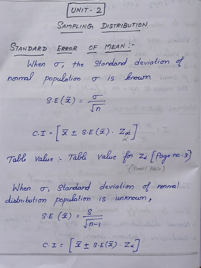 STAT. Unit 2 Hints | Download Free PDF | Statistical Theory | Statistical Inference