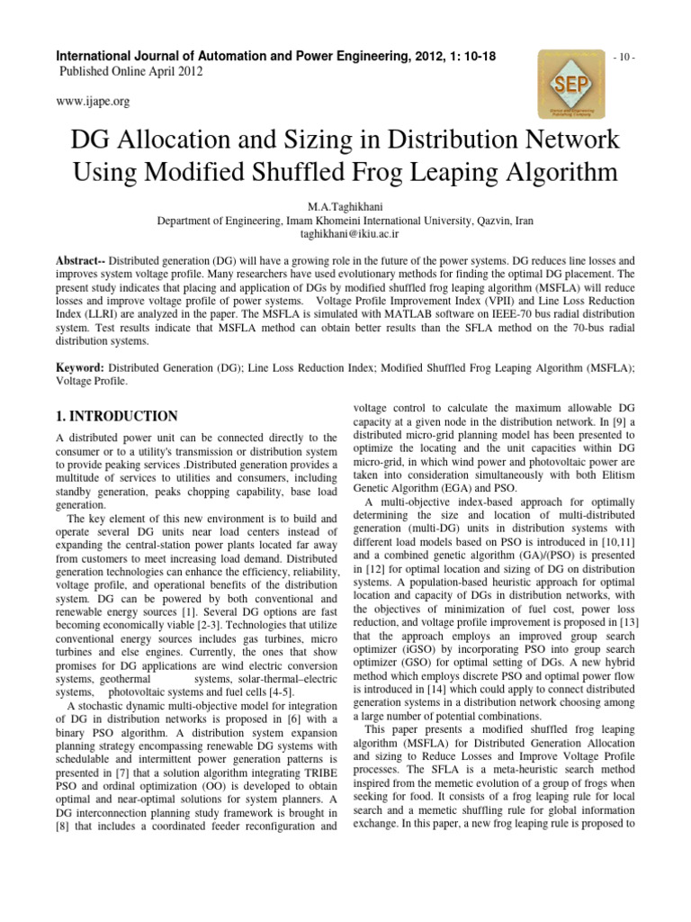 DG formula implementation | Download Free PDF | Mathematical Optimization | Electricity Generation