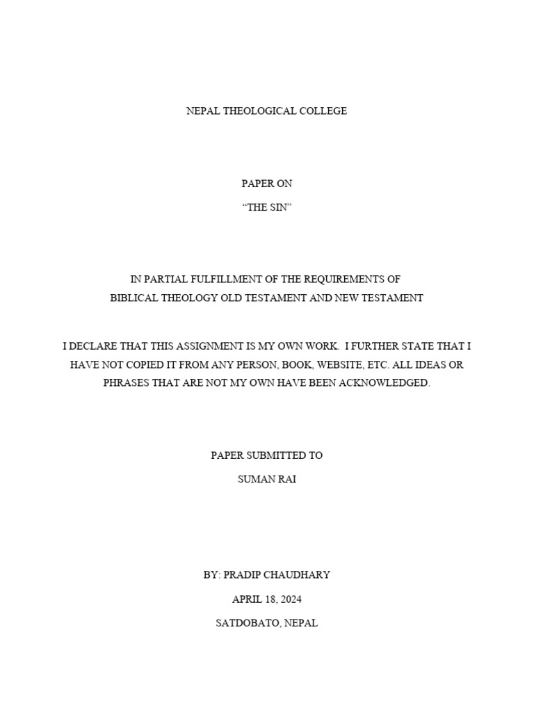 The Sin | PDF | Seven Deadly Sins | Adam And Eve