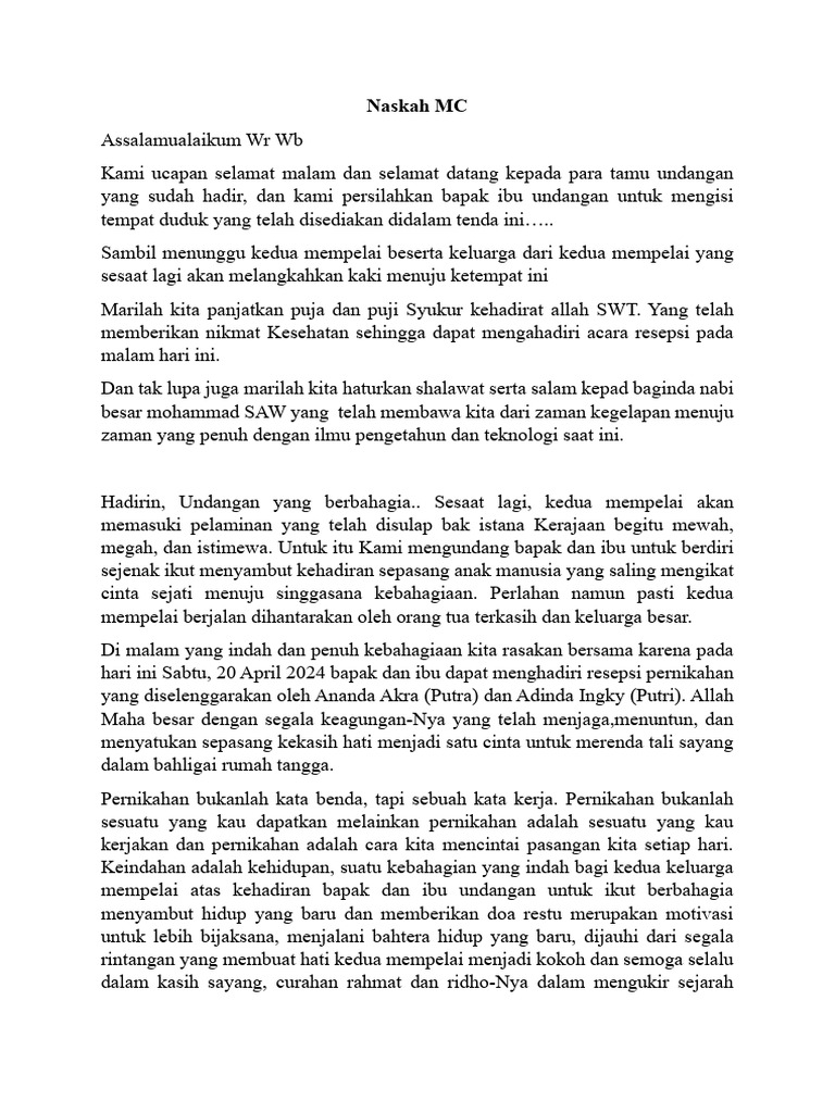 Naskah MC | PDF