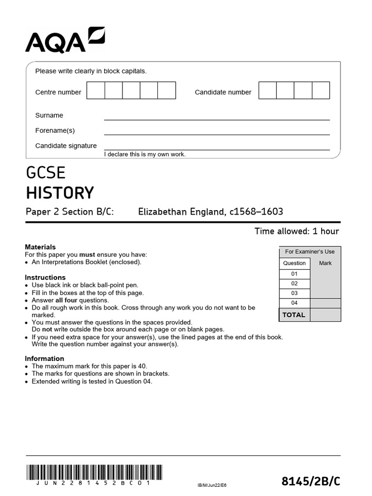 Aqa 81452BC QP Jun22 | PDF