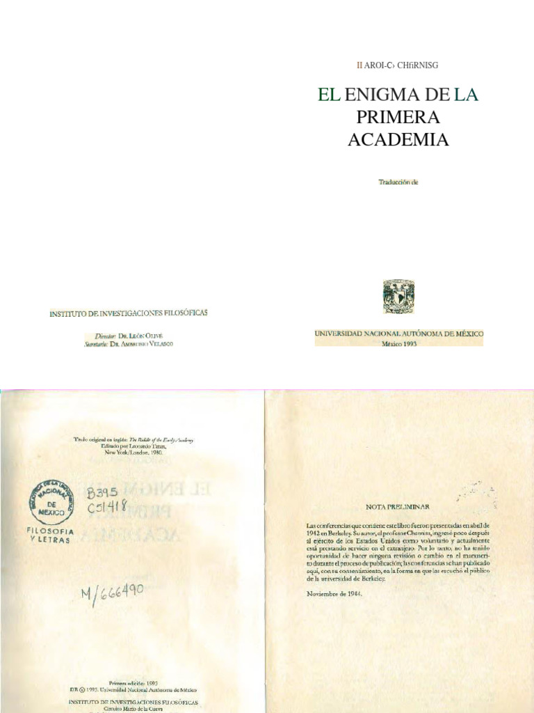 9 Cherniss Harold El Enigma de La Primera Academia | PDF