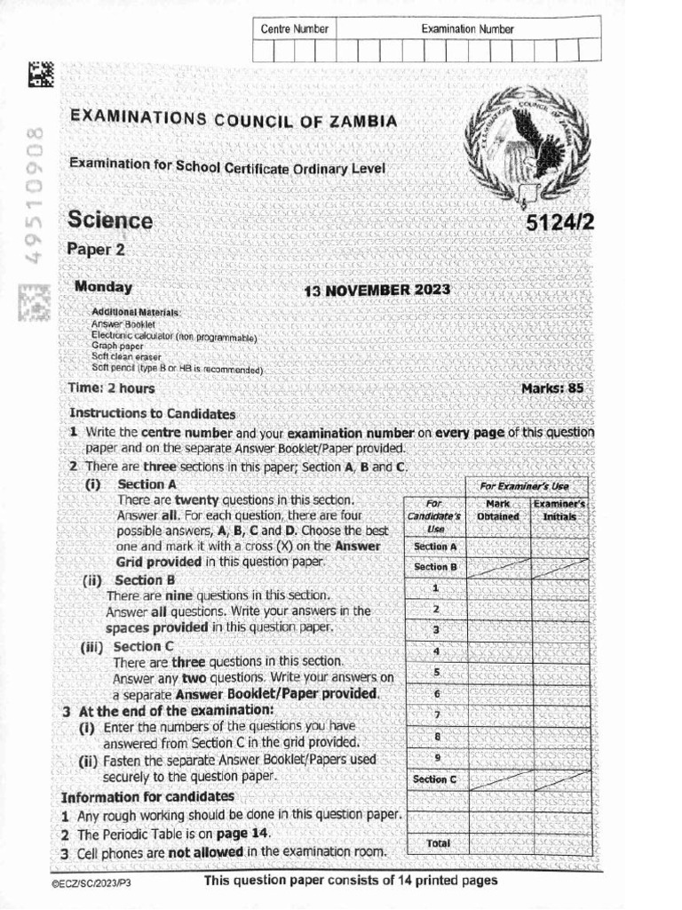 Pdfs - Science P2 2023 G12 | PDF