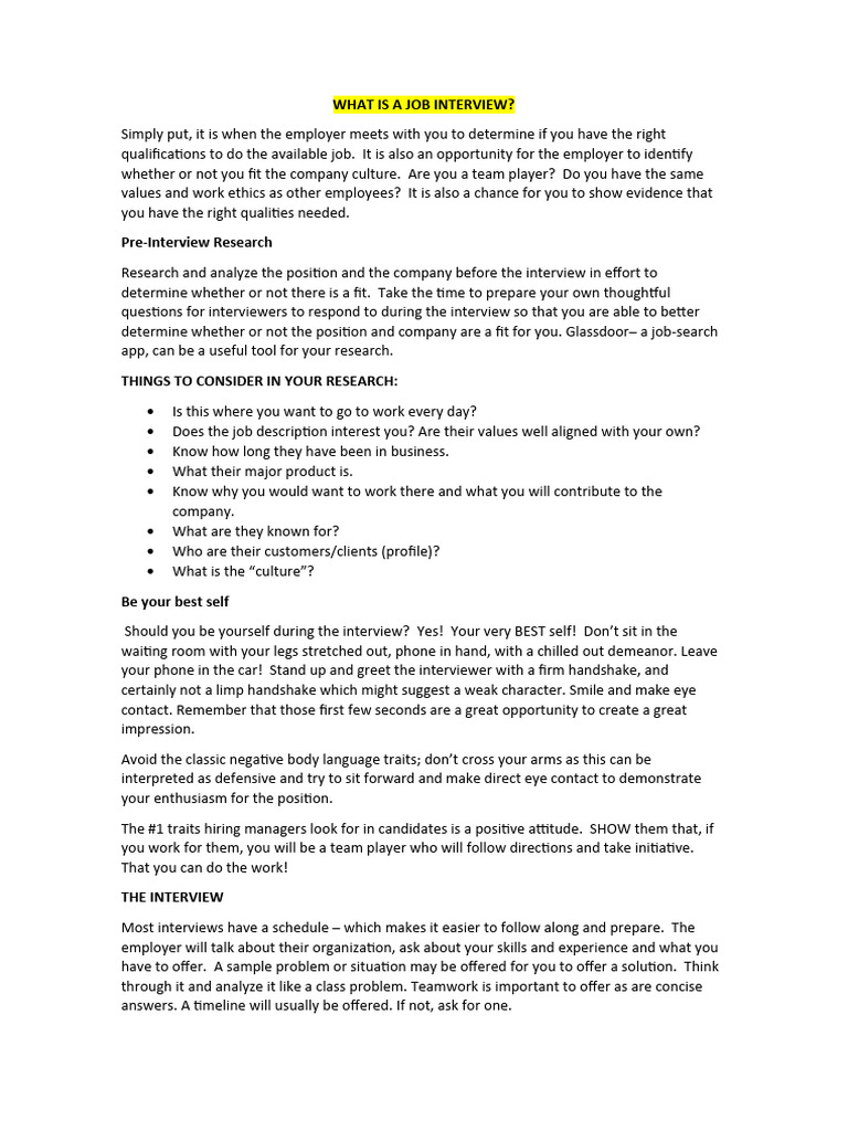 3 What is a Job Interview | PDF | Job Interview | Employment