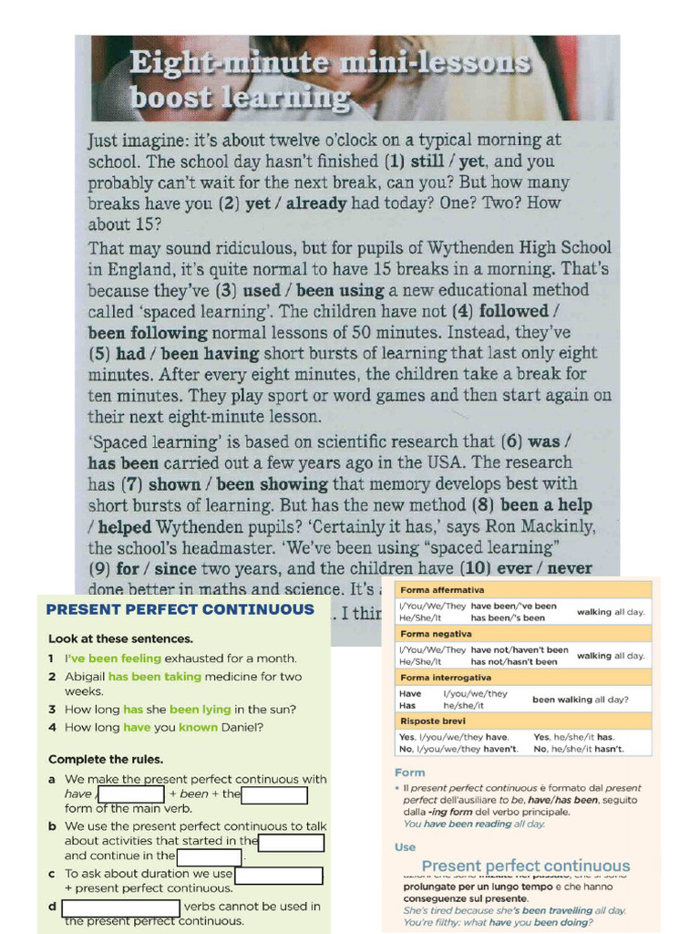 Present Perfect Continuous | PDF