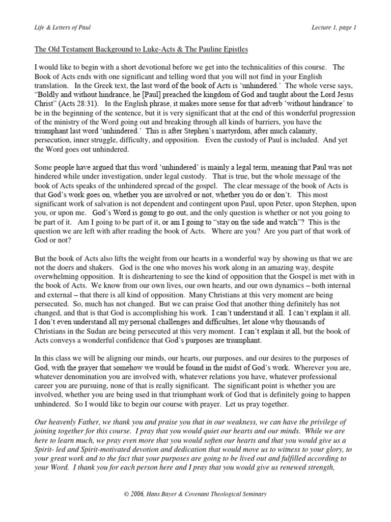 Transcripts - Life & Letters of Paul | PDF | Acts Of The Apostles | Jesus