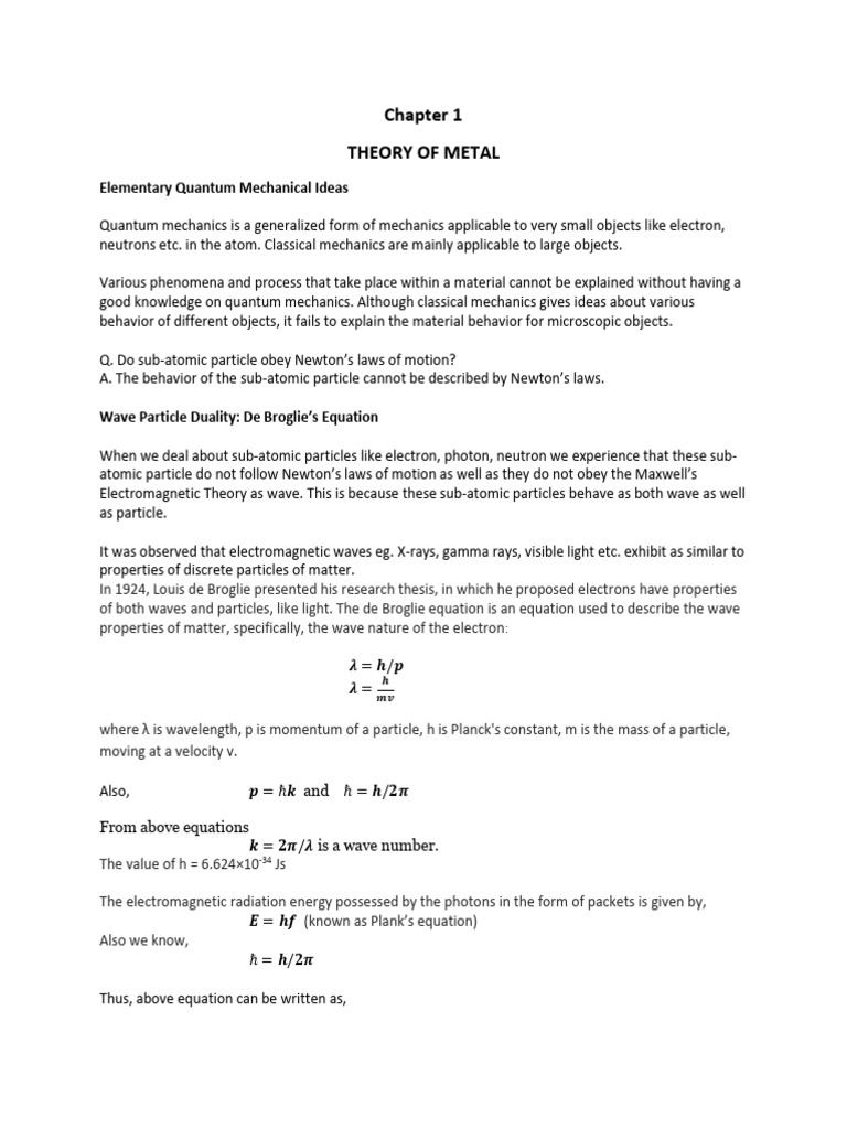 EEM Note 1 | PDF | Wave Function | Waves