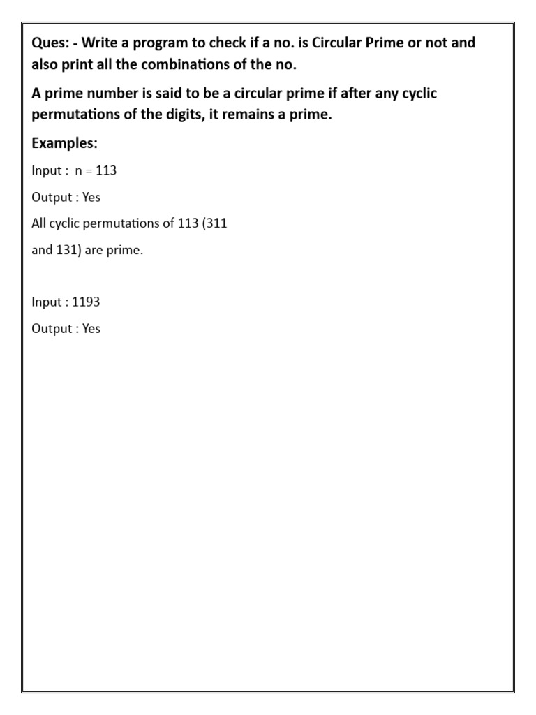 circular_prime | PDF | Prime Number | Computer Science