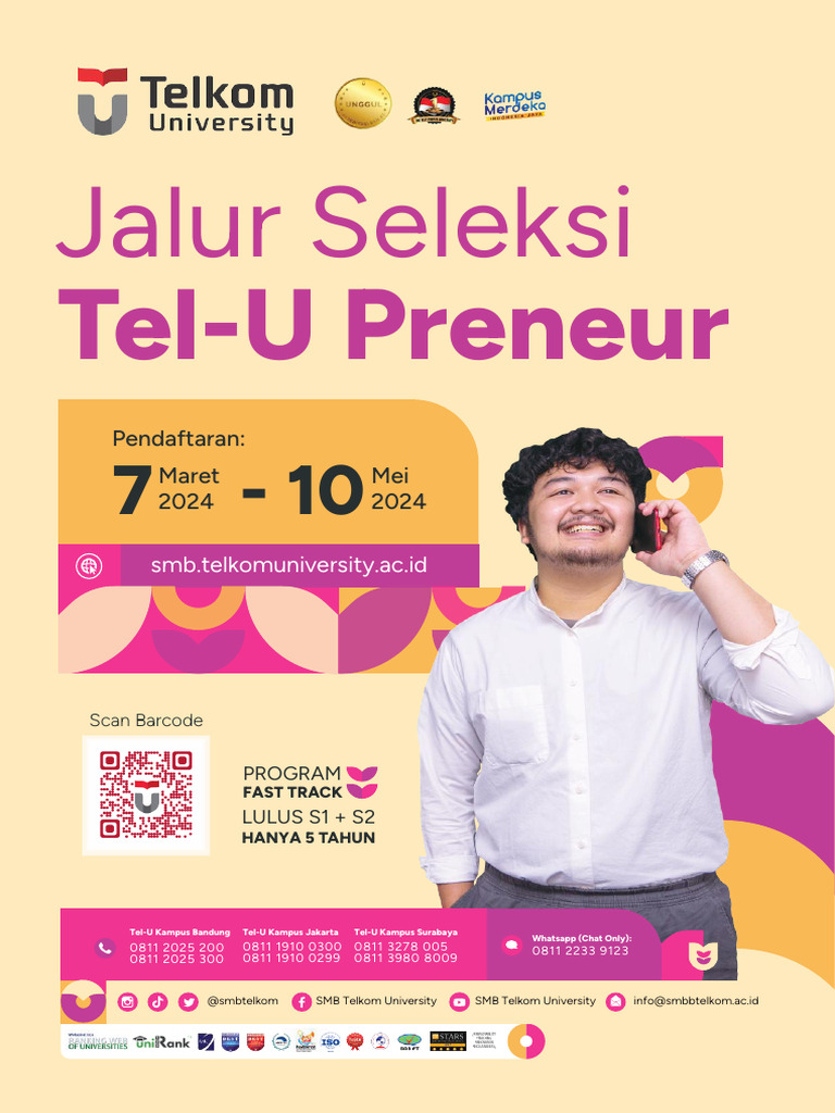 Brosur Jalur Tel U Preneur Telkom University 2024 | PDF