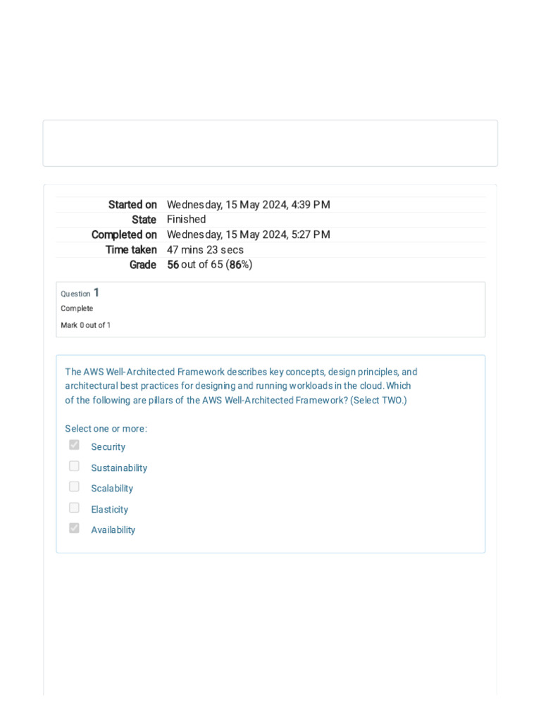 Aws Mock Test 9 Pdf Amazon Web Services Cloud Computing