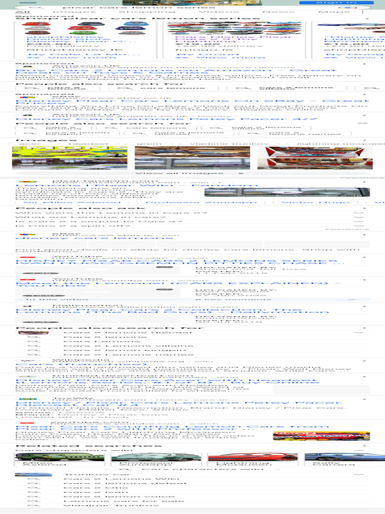 Pixar Cars Lemon Series - Google Search | PDF
