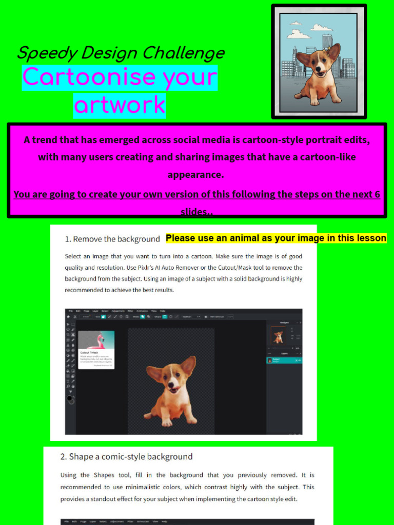 How To Cartoonise Your Artwork | PDF | Games & Activities | Social Science