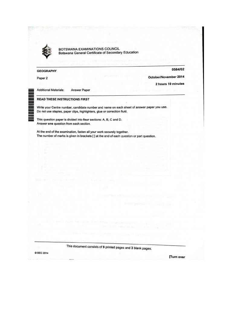 Bgcse Geography | PDF