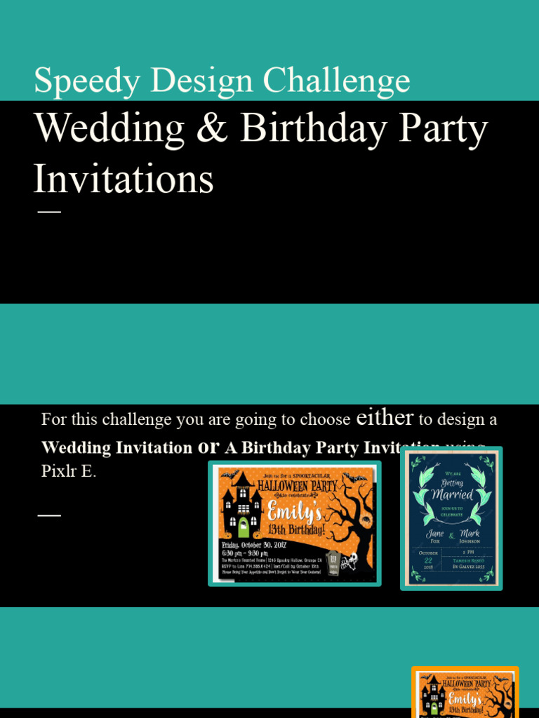 _Wedding & Birthday Party Invitations_ Speedy Design Challenge | PDF
