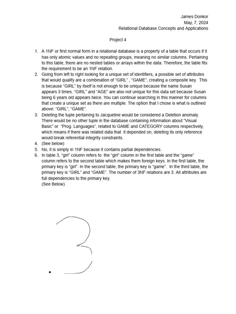 PROJECT 4 - Relational Databases | PDF | Relational Model | Relational Database