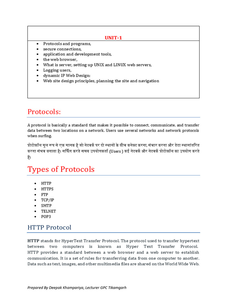 Unit-1-2024-WebTechnology | PDF
