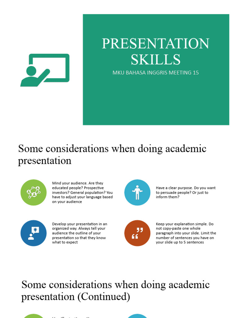 Materi Minggu Ke-15 Presentation Skill | PDF | Writing