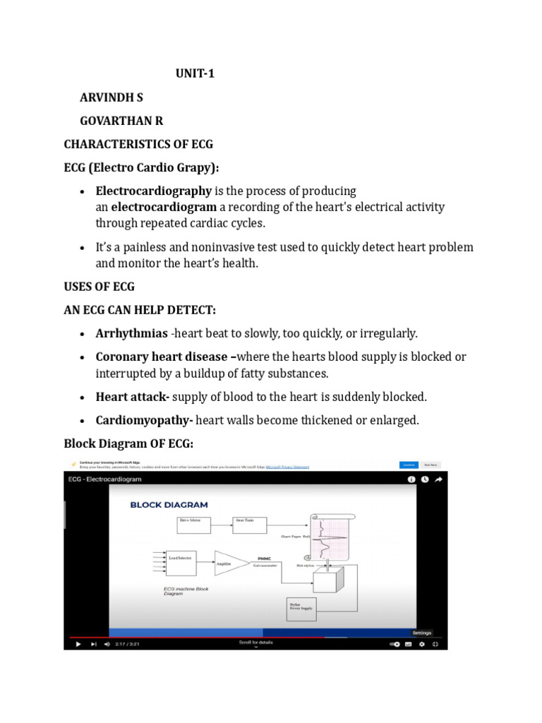 BME notes -ECG | Download Free PDF | Electrocardiography | Heart