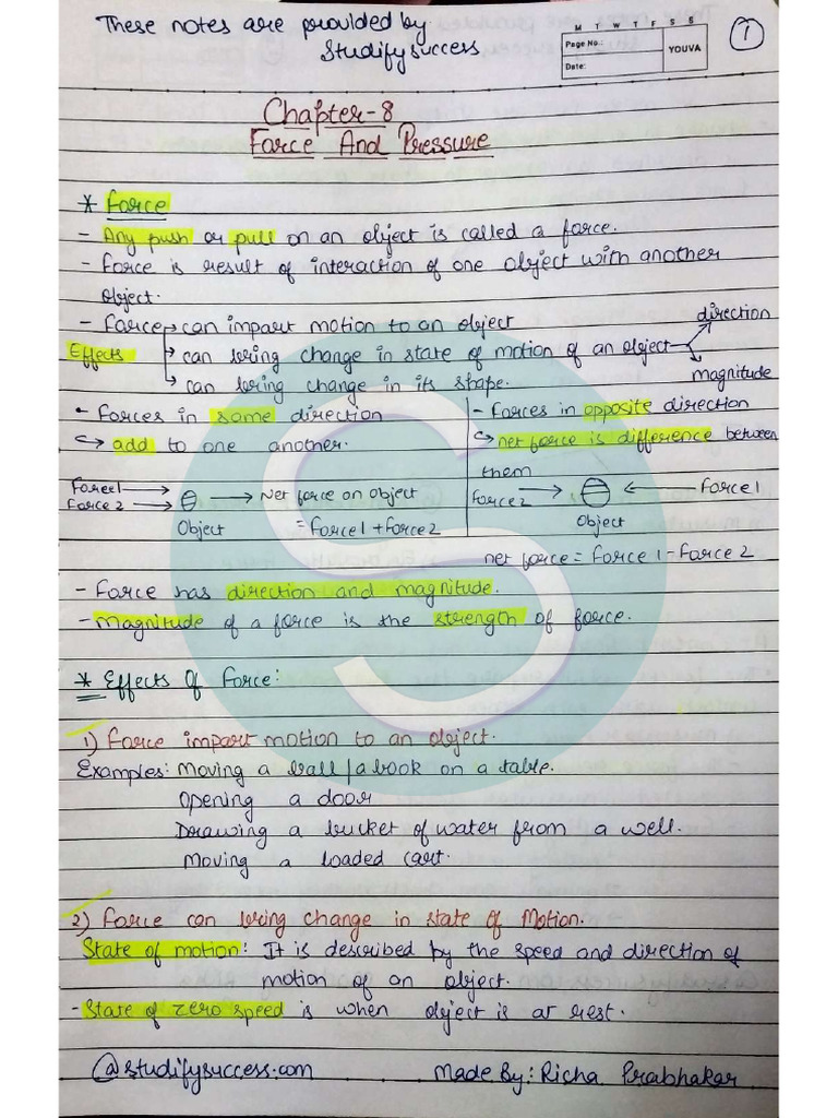 Class 8 Science ch-8 Notes | PDF