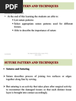 Overview of Suture Patterns in Surgery | PDF | Surgical Suture | Surgery