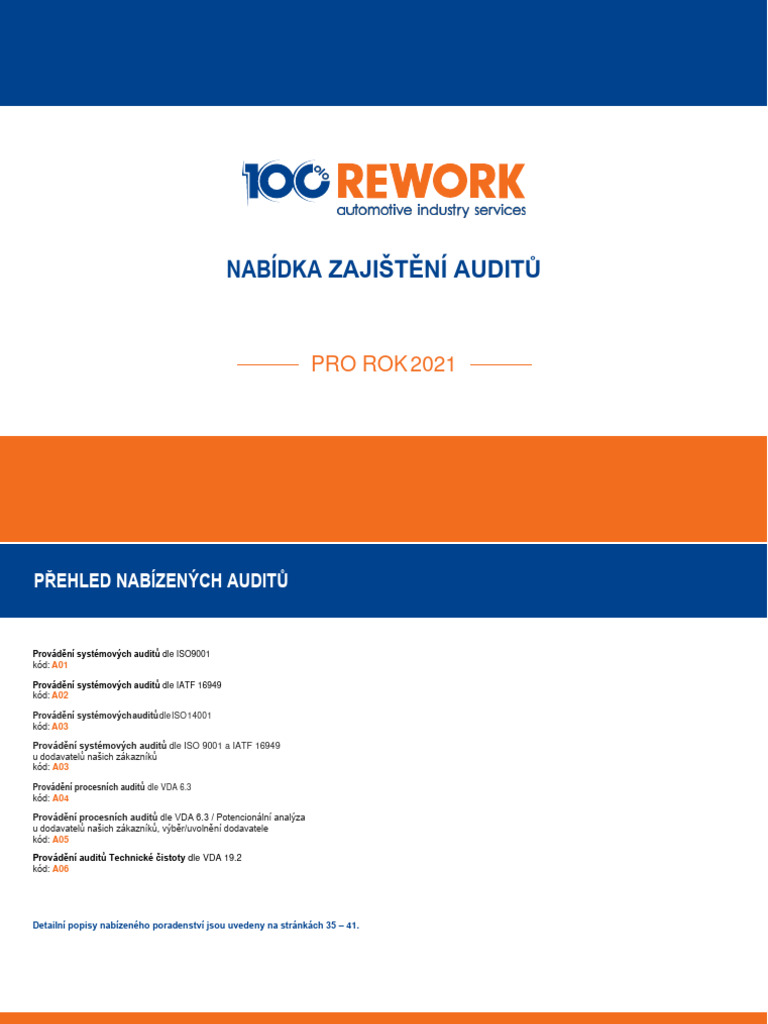 Rework Katalog Audity | PDF