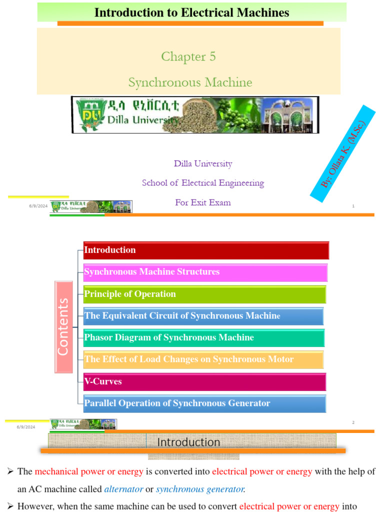 Chapter 5 Synchronous Machines | PDF | Electric Motor | Electric Generator