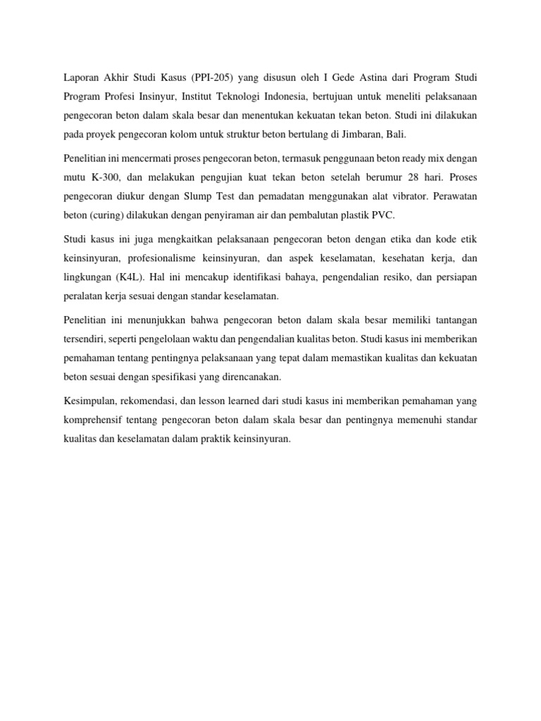 Ringkasan Studi Kasus | PDF