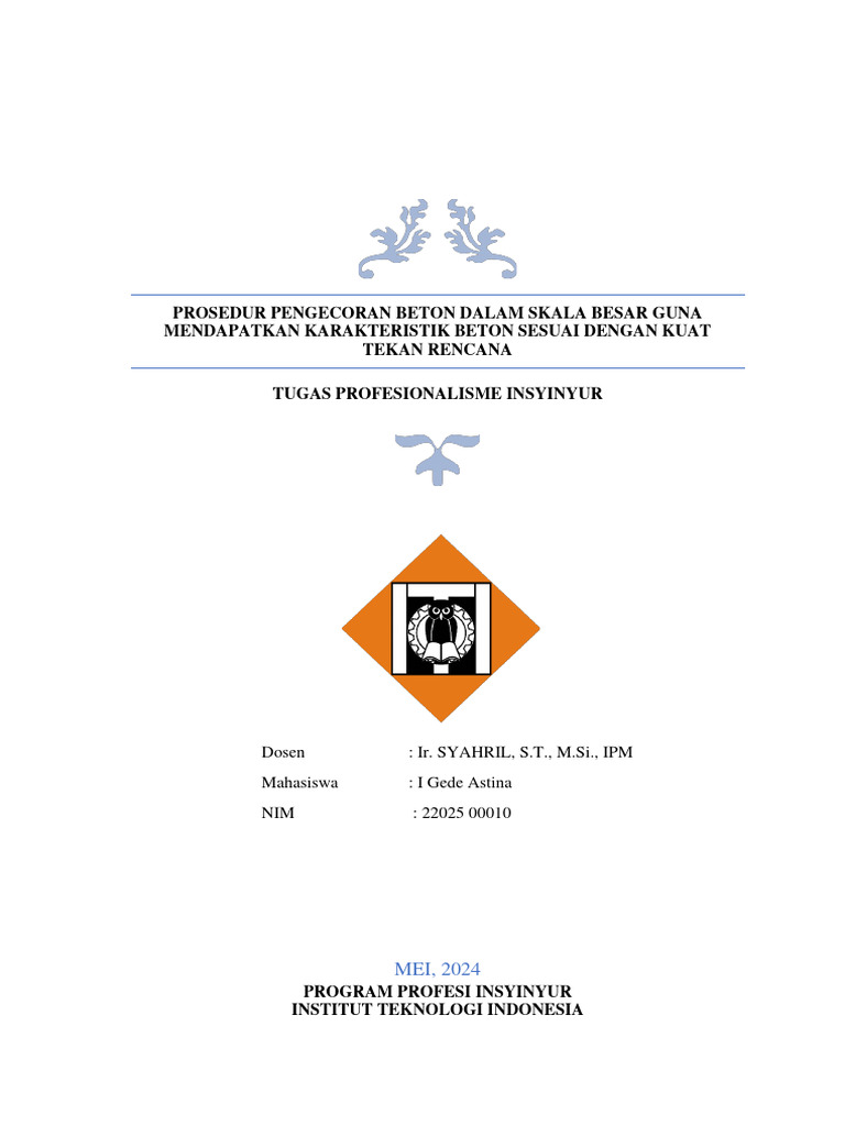 TUGAS PROFESIONALISME INSYINYUR - Beton | PDF