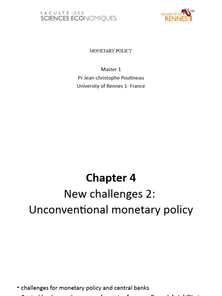 Unconventional Monetary Policy Explained | PDF | Quantitative Easing ...