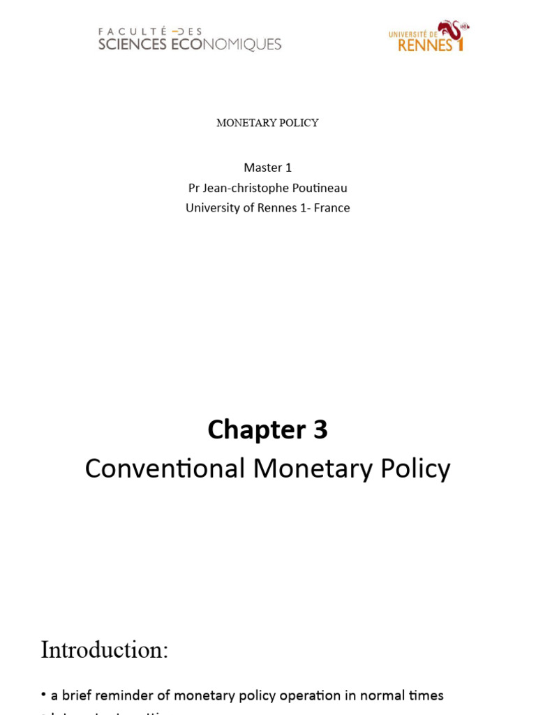 Chapter 3 | PDF | Inflation | Monetary Policy