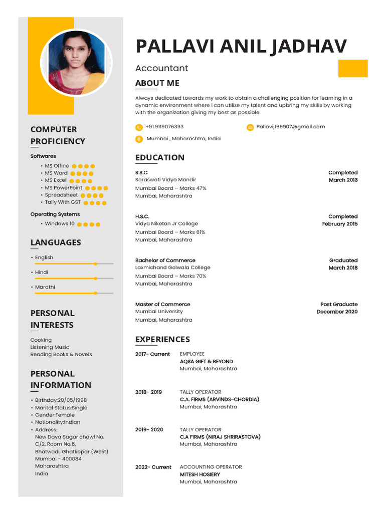 Pallavi Jadhav C.V | PDF