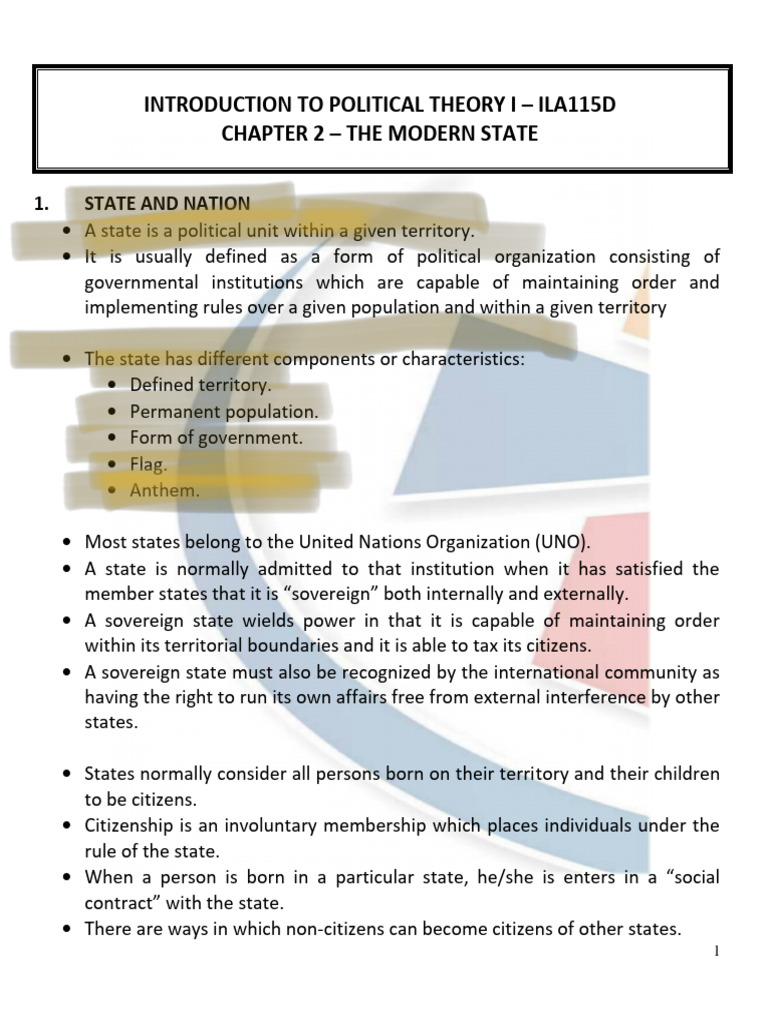 Chapter 2 ILA (1) 041219-1 | PDF | State (Polity) | Citizenship