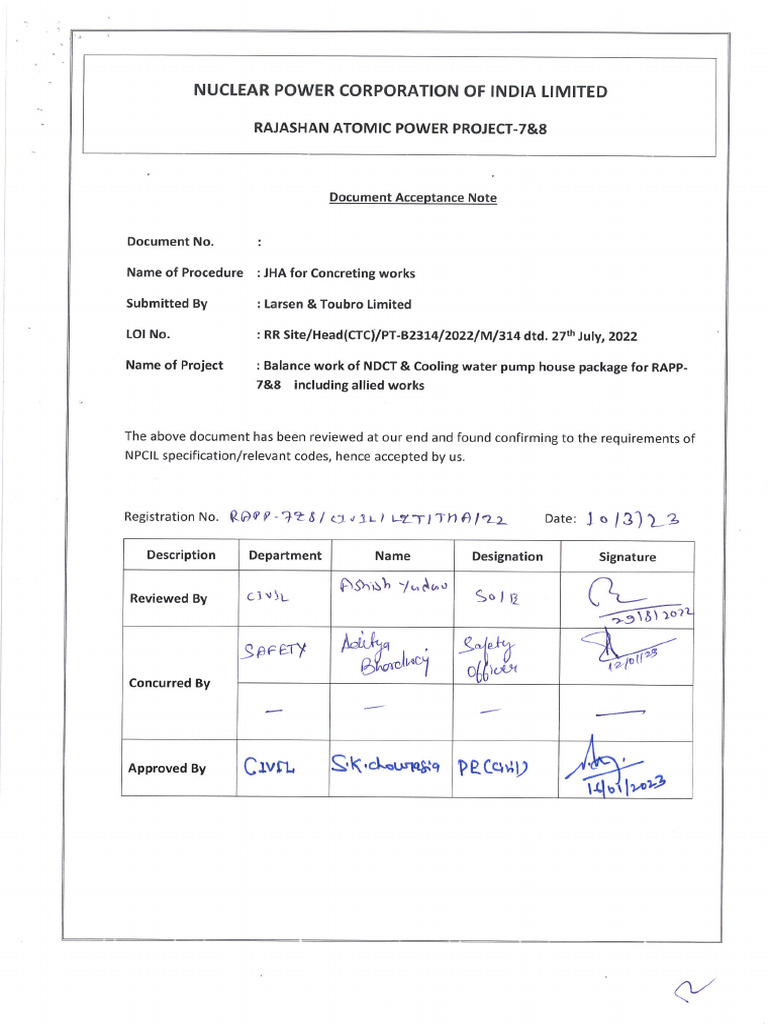 JHA-06-JHA For Concreting Works. | PDF