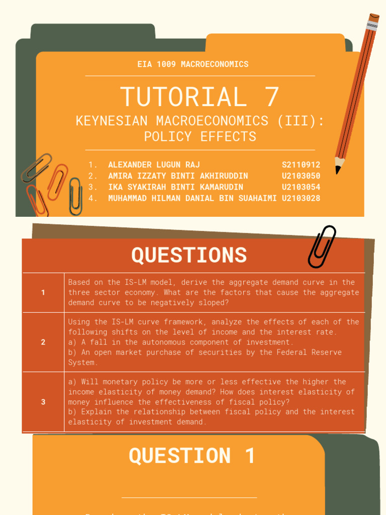Tutorial 7 | PDF | Aggregate Demand | Demand