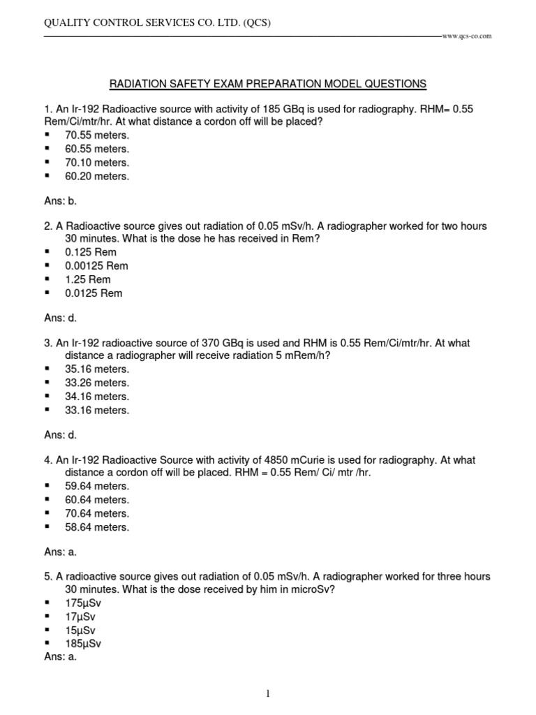 RPP Quastion & Answer | PDF | Radiation | Absorbed Dose