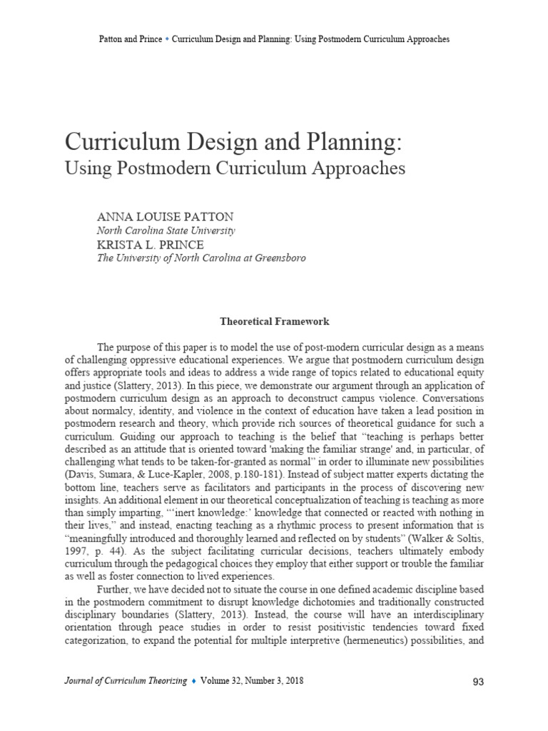 Curriculum Design and Planning | PDF | Curriculum | Violence
