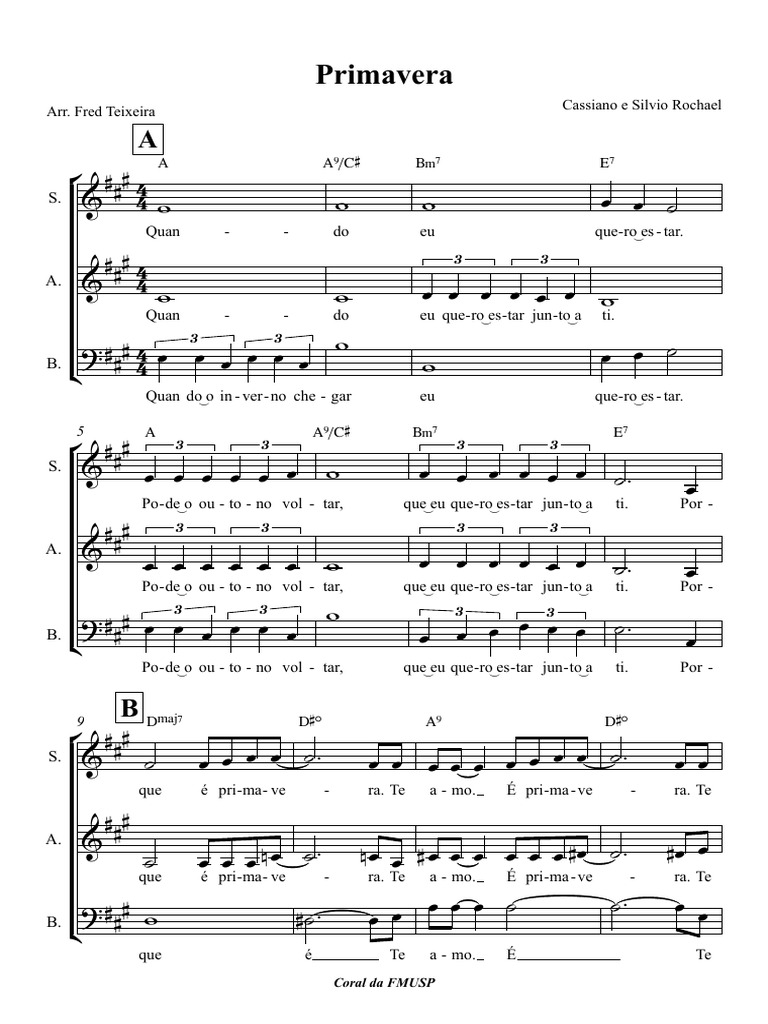 Primavera - Partitura Completa | PDF